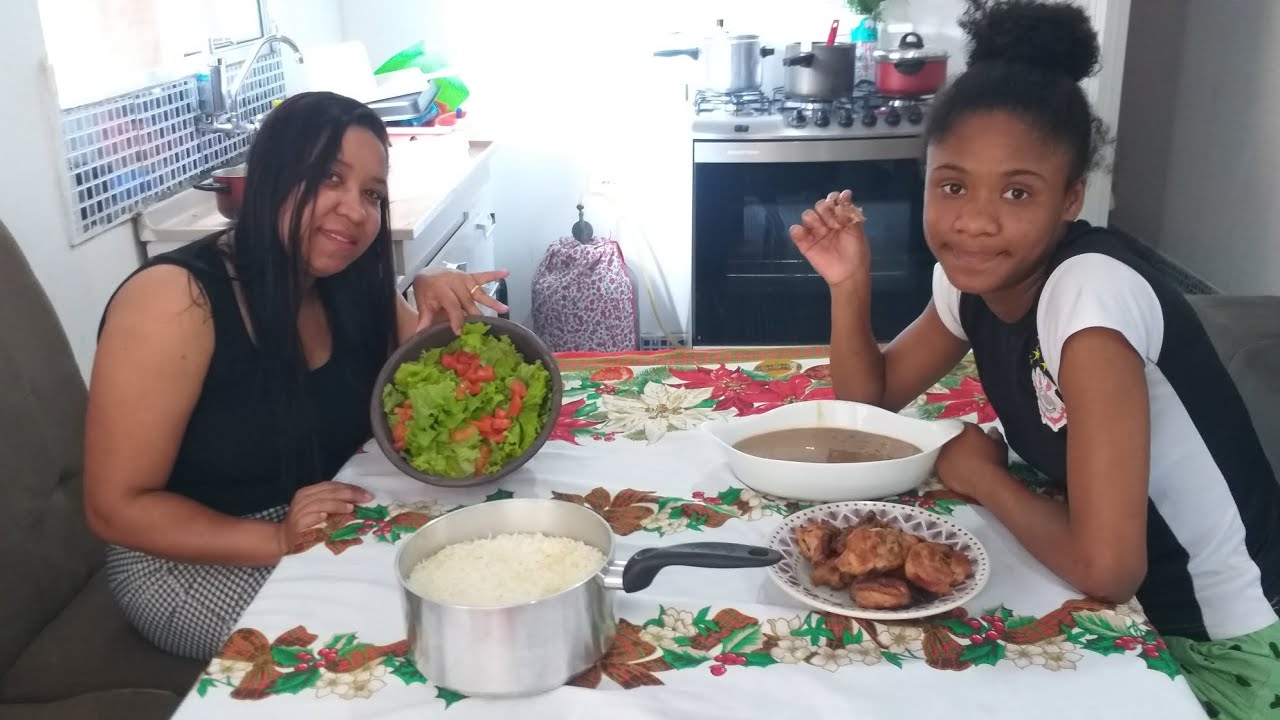 almoço com a família simples mas completo - YouTube