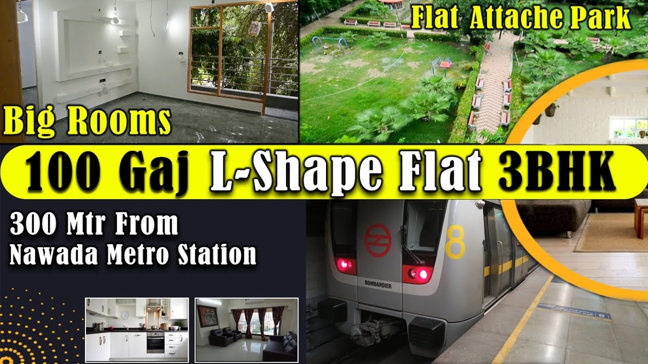 3Bhk L shape flat for sale near nawada metro station - YouTube