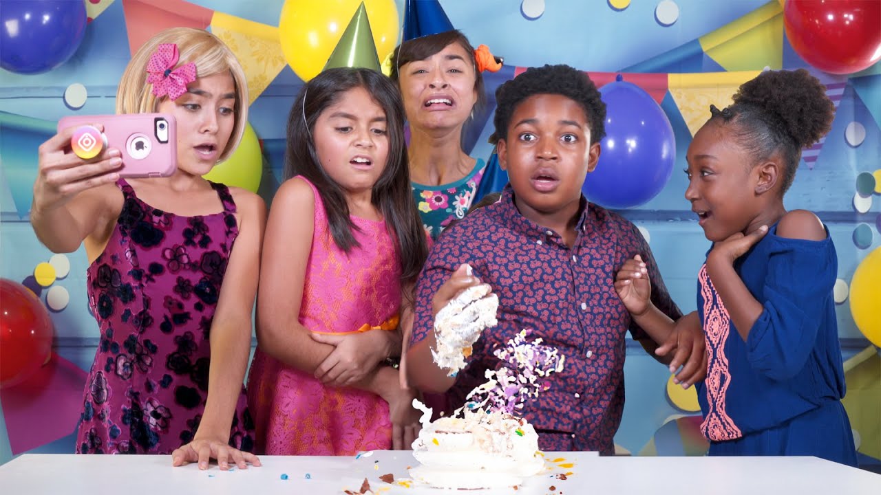 Birthday Party Surprise Uh oh | Funny skit playtime fun - YouTube