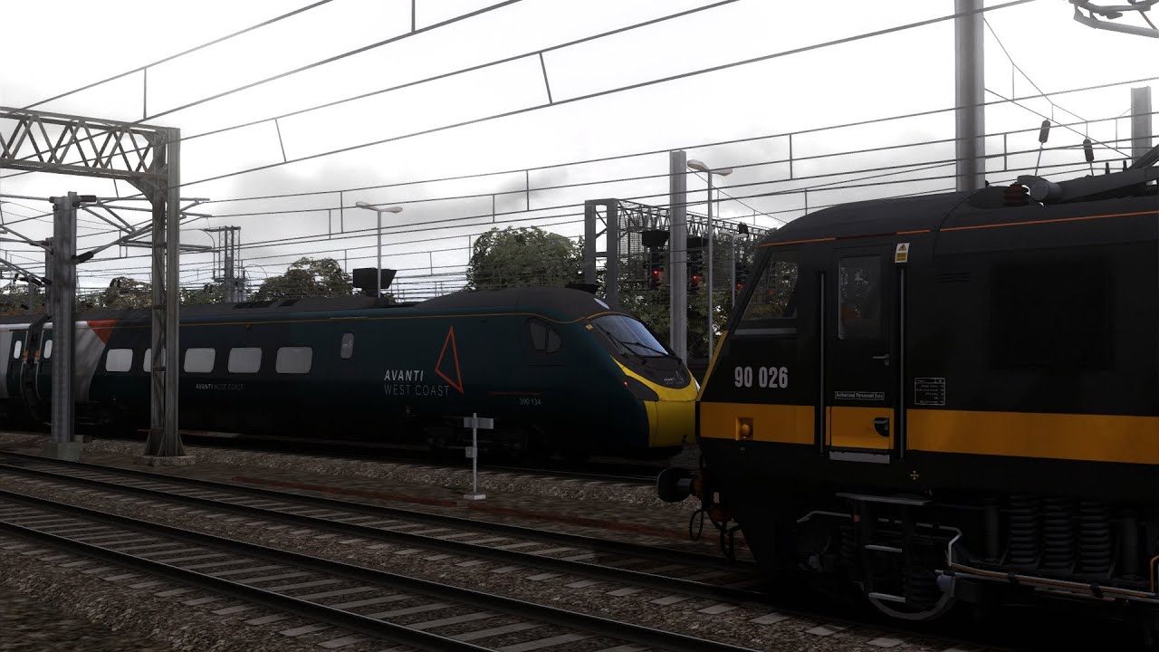 Train Simulator 2021- Class 90 freight Preston to Crewe - YouTube