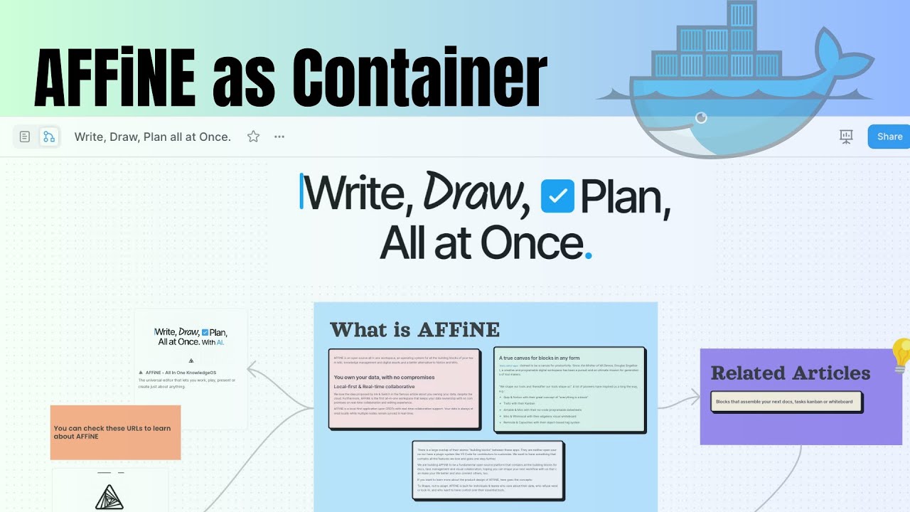 Running AFFiNE as a Docker Container | Self- host | OpenSource | DevOps - YouTube