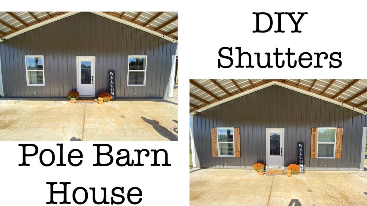 How To Add Shutters To Pole Barn House || DIY Cedar Shutters - YouTube