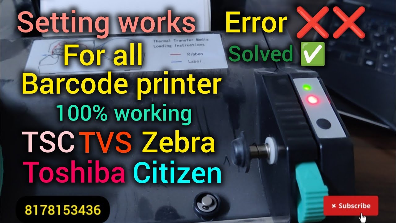 👉 Fix Barcode Printer Printing Blank Labels | Fix Red light error in ...