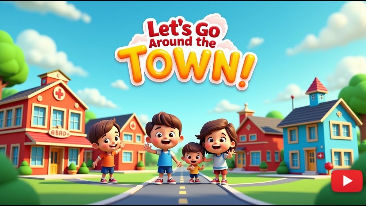 Let’s Go Around the Town! | Educational Kids Song | Learn About Places ...