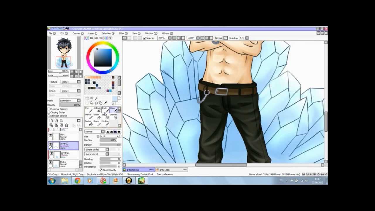 Speedpaint: Gray Fullbuster Chibi - YouTube