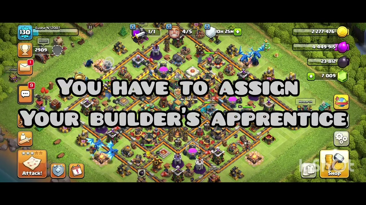 How to use builder's apprentice. Coc. #games #clashofclans #viral - YouTube