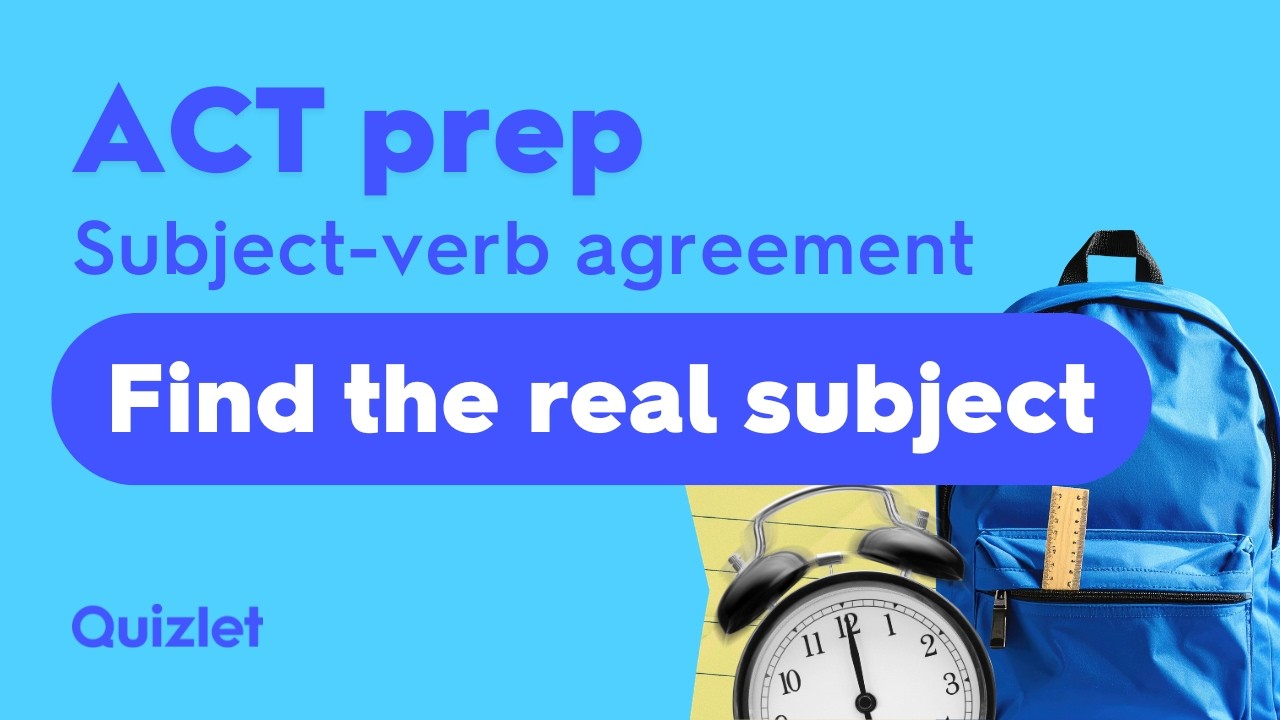ACT English: Subject-Verb Agreement Explained - YouTube