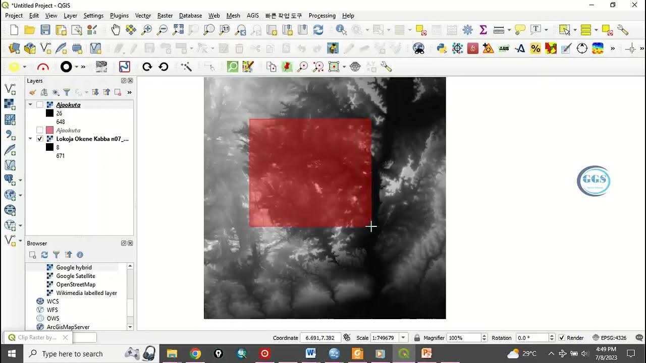 Clip Raster in QGIS (Different ways) - YouTube