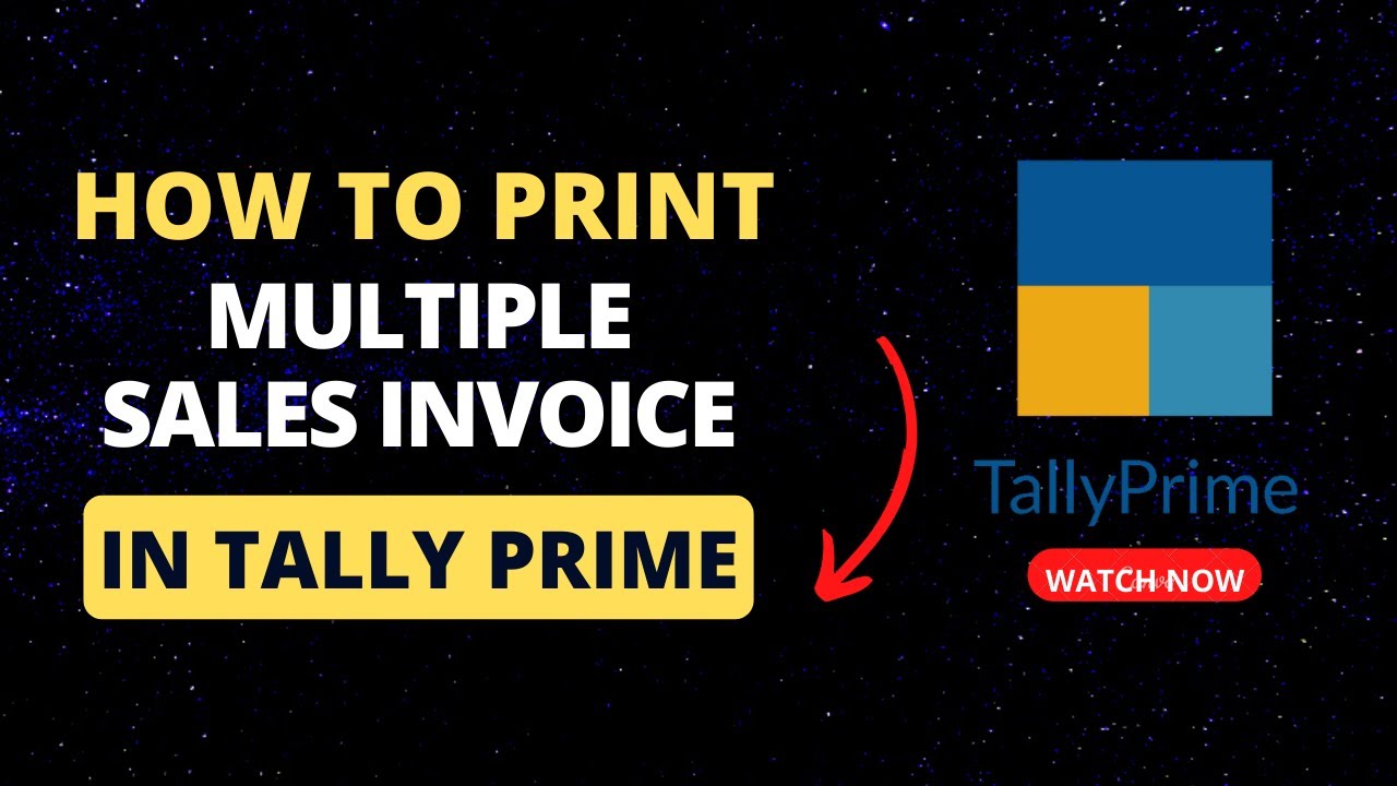 How To Print/Export Multi Sales Invoice In Tally Prime | Export All ...