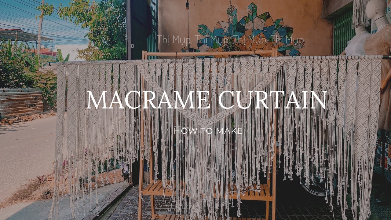 How to make a Extra large macrame curtain #macrame #macrametutorial ...
