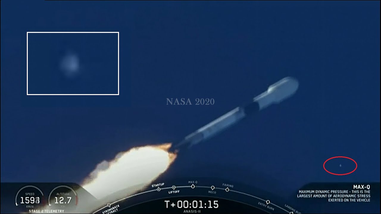 Nasa Live Streams U.F.O During SpaceX Falcon 9 launch of the ANASIS II ...