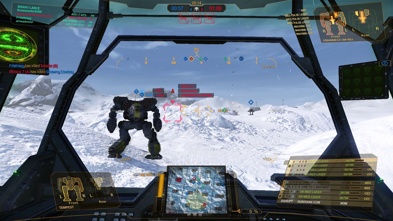 Mechwarrior Online Game play ARC-T Tempest - YouTube