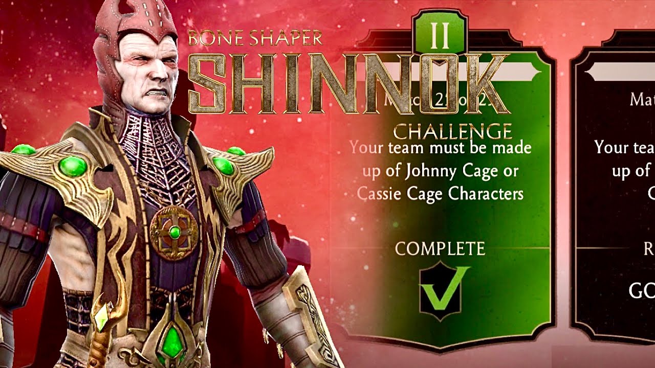 Mortal Kombat Mobile - Bone Shaper SHINNOK Elder Challenge - YouTube