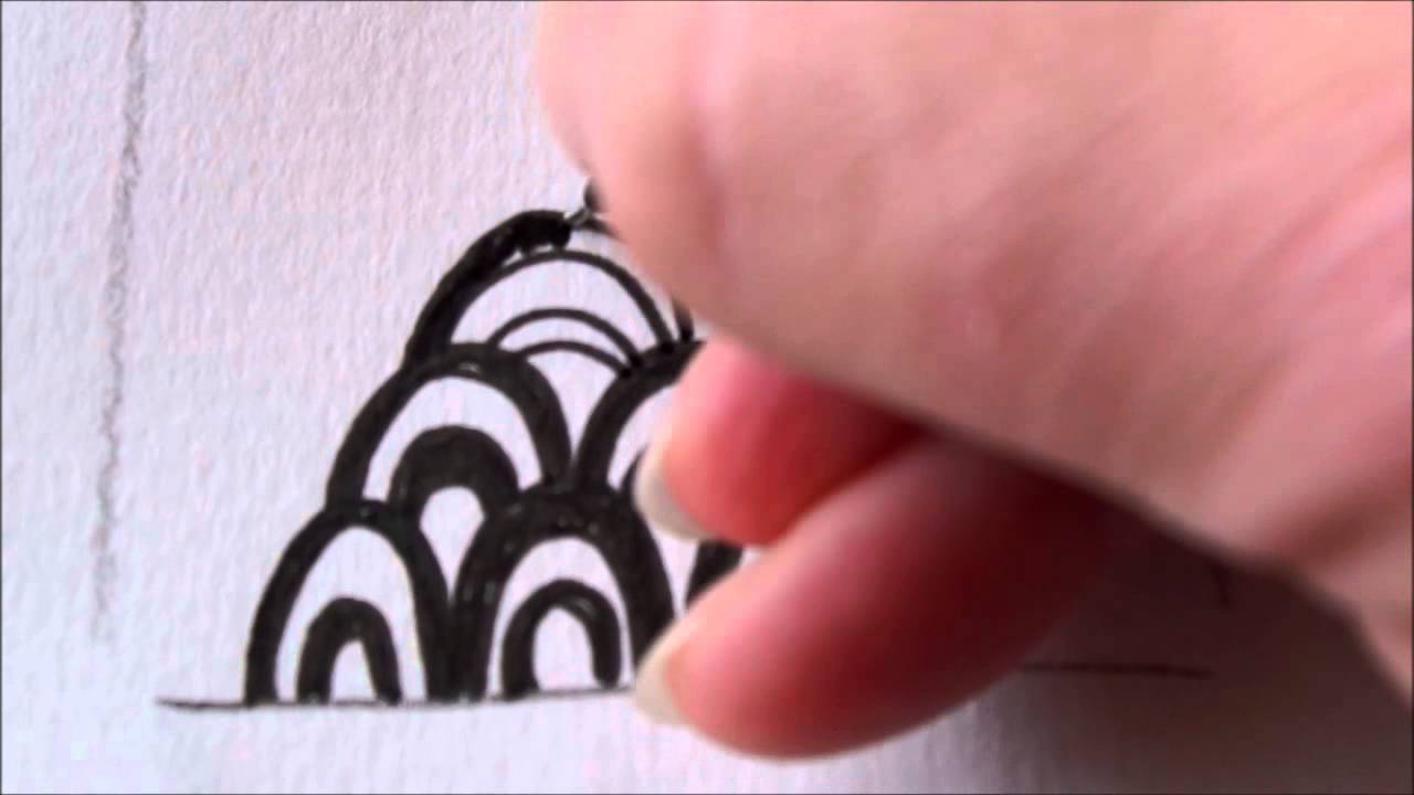 How to draw tanglepattern Tidal - YouTube