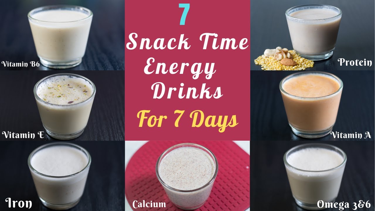 7 Snack Time Energy Boosting Drinks For 7 Days | Snack Recipes for ...