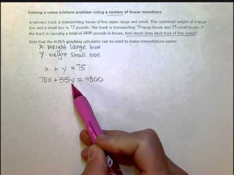 Solving Systems by Elimination- Word Problem - YouTube