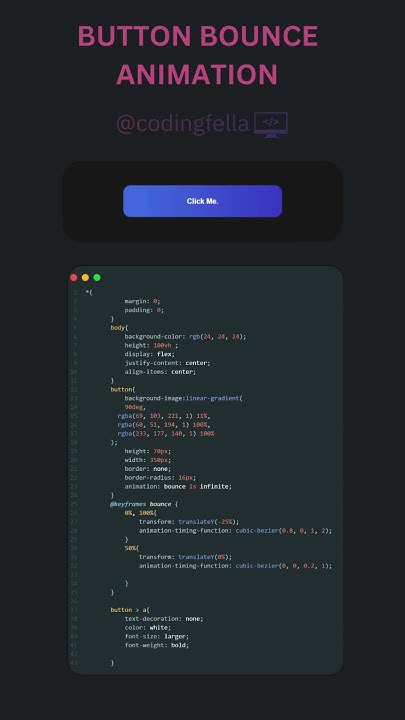 Button Bounce Animation Using Css And Html5 🚀css 100daysofcode Fullstackdevelopers 