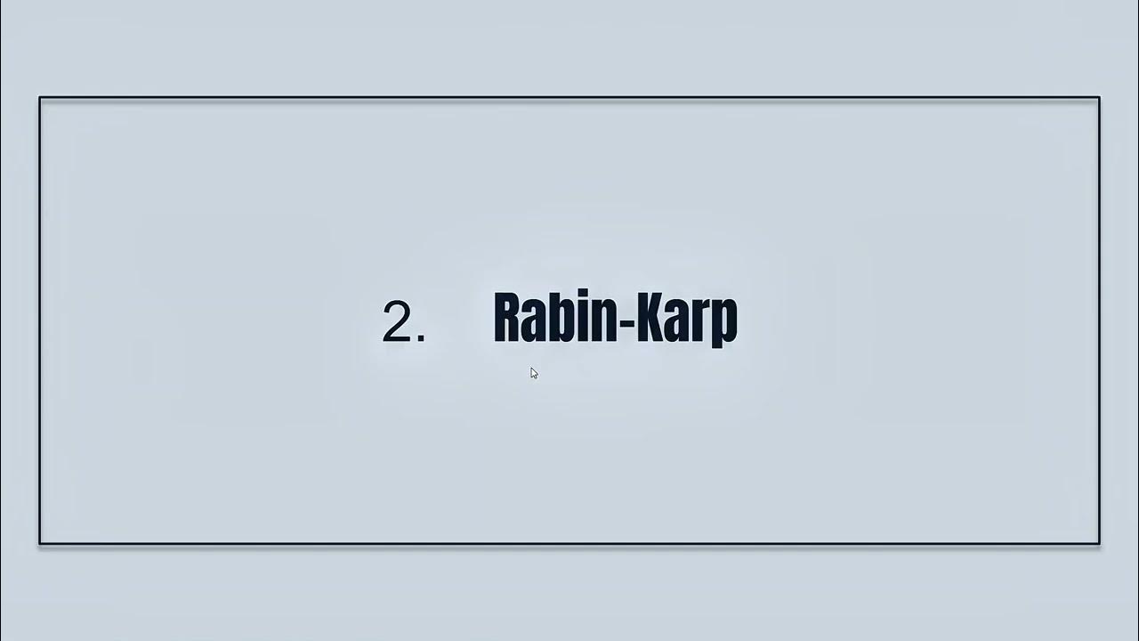 Rabin‑Karp Algorithm | شرح Rolling Hash + كود C++ خطوة بخطوة - YouTube