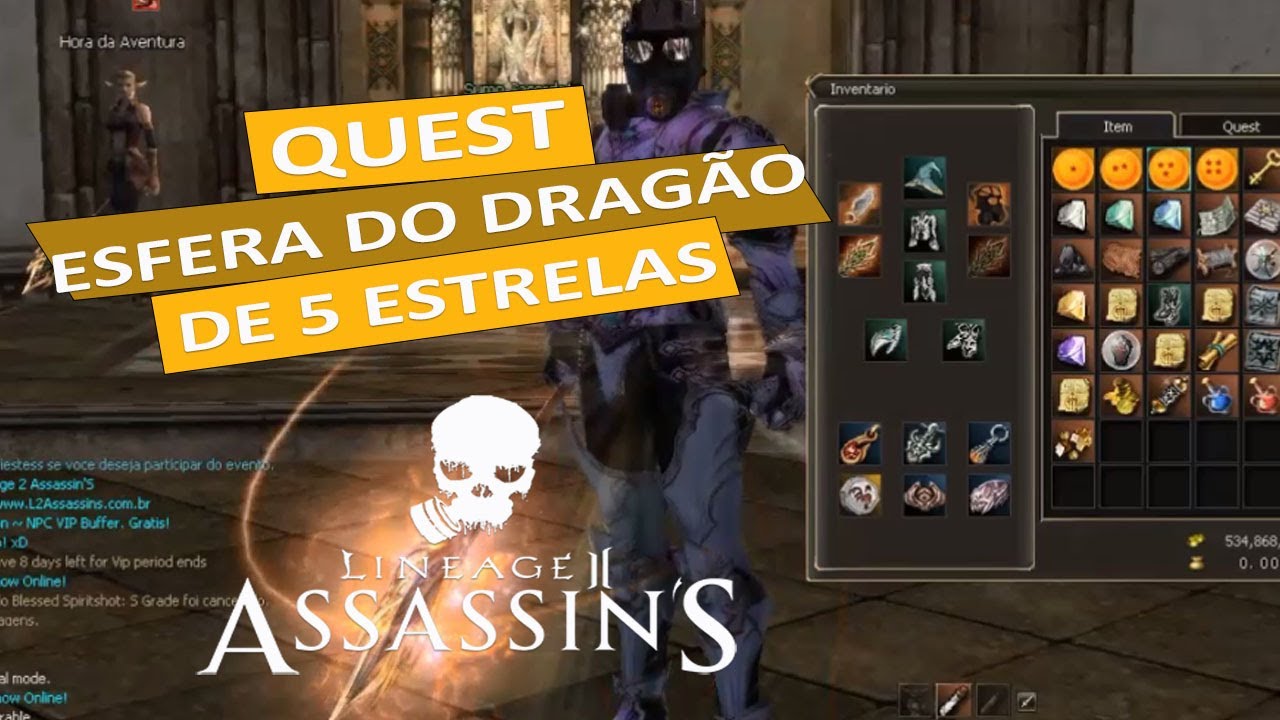 QUEST ESFERA DO DRAGÃO DE 5 ESRELAS ( L2Assassins.com ) - YouTube