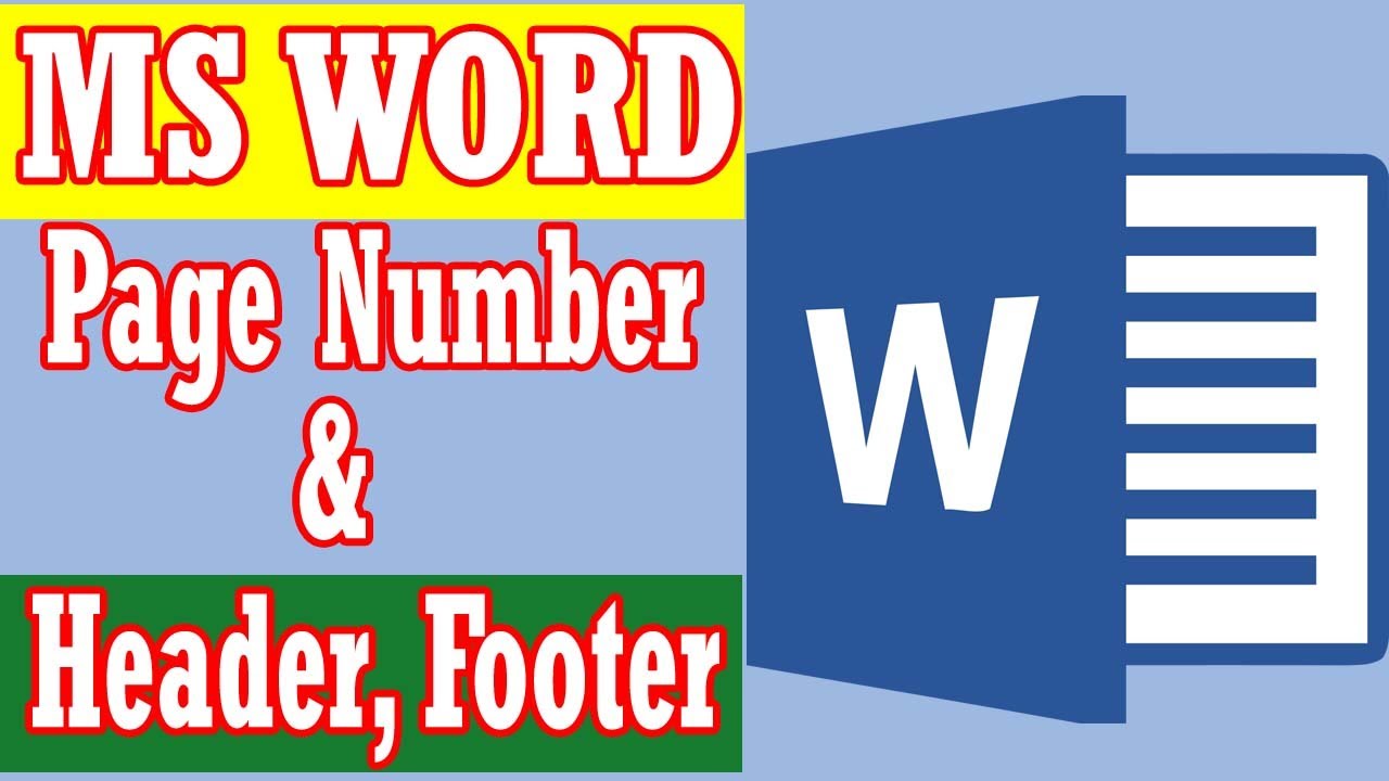 How to Number Different Pages with Specific Page Numbers & Header ...