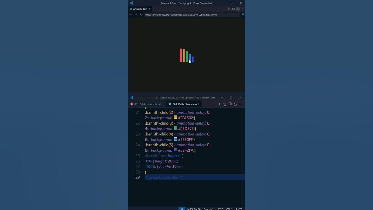 ANIMATED BARS #shorts #trending #trend #viral #viralvideo #code #coder #webdesign #webseries ...