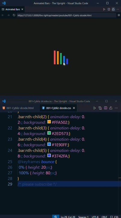 ANIMATED BARS #shorts #trending #trend #viral #viralvideo #code #coder #webdesign #webseries ...