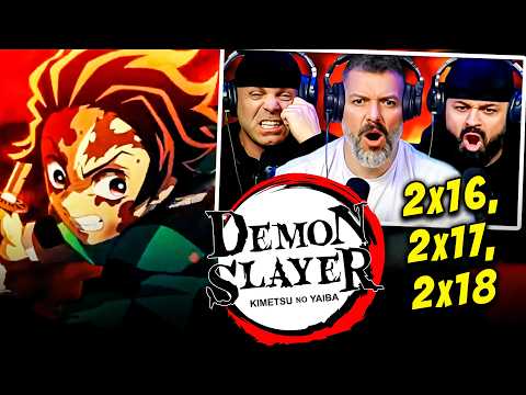 Demon Slayer reaction season 2 episode 16/17/18 (DUB) | First time watching