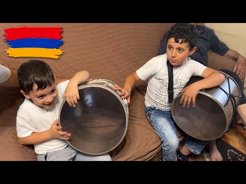 Two Young Armenian Drummers
