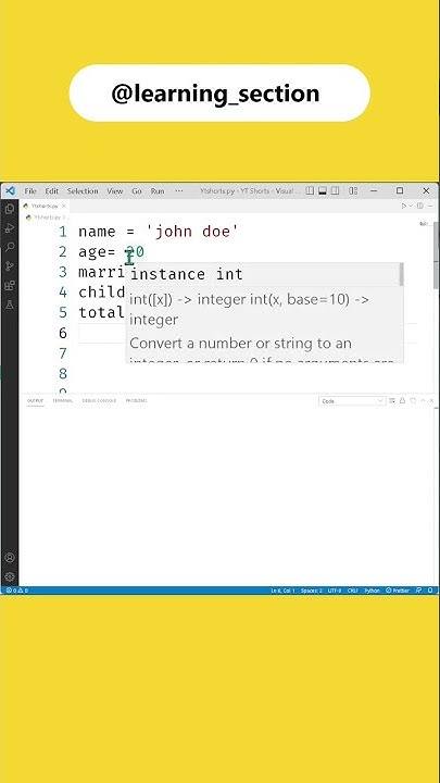 Datatypes Python Learning Section Youtube
