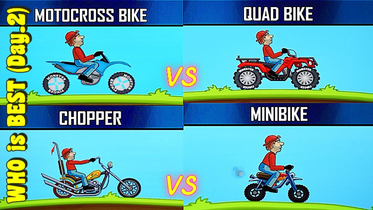MotoCross vs Quad Bike vs Chopper vs MiniBike • Who is BEST Day 2 # ...