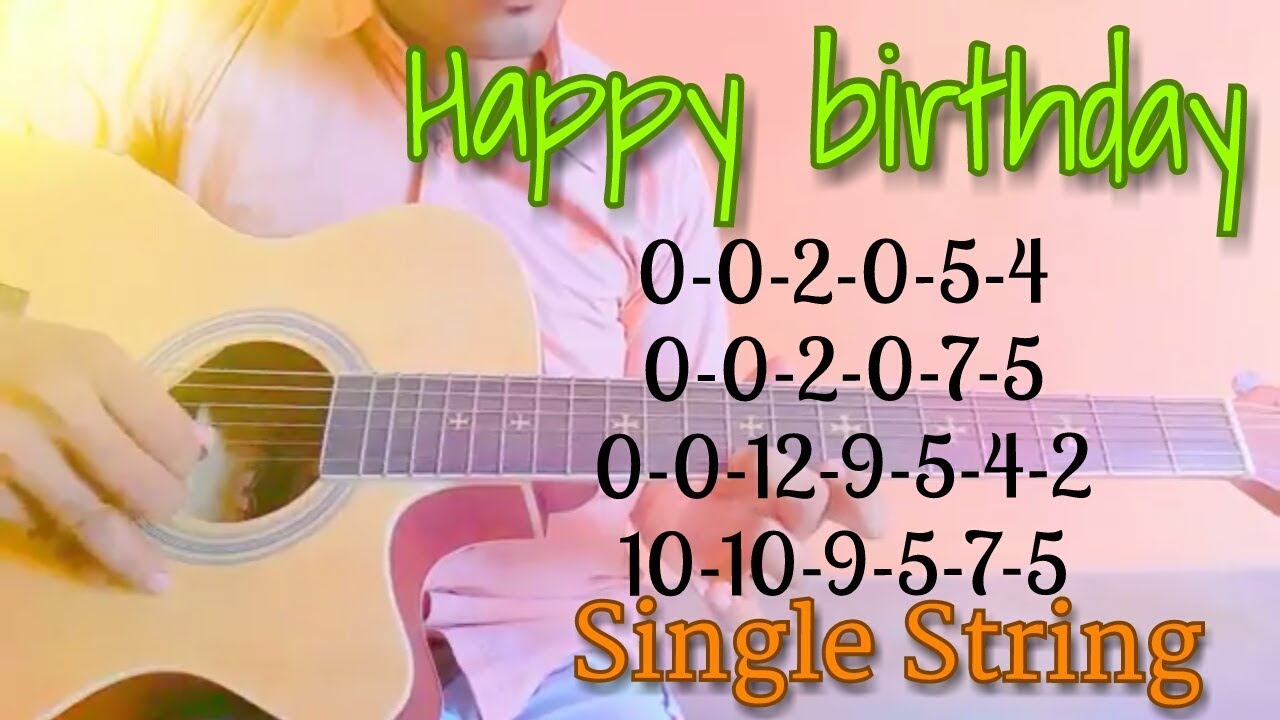 Happy Birthday song/Single String/ABD GUITAR - YouTube