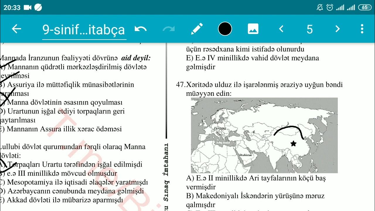 29.10.2023. Kaspi sınaq. lX sinif lll qrup blok suallarının izahı. - YouTube
