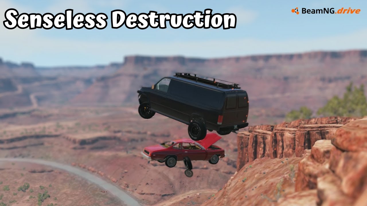 Senseless Destruction in BeamNG.Drive - Hardest Difficulty Mode - YouTube