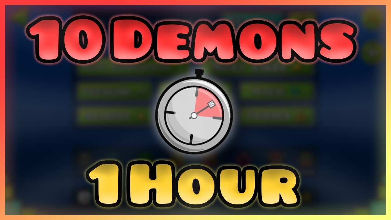 I ATTEMPTED 10 DEMONS IN 1 HOUR! - Geometry Dash Easy Demon 1 woofPack ...