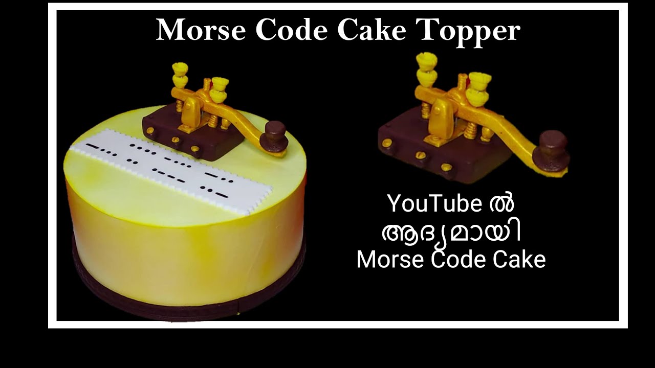 Morse Code Theme Cake|Fondant Topper Tutorial|First time in YouTube ...