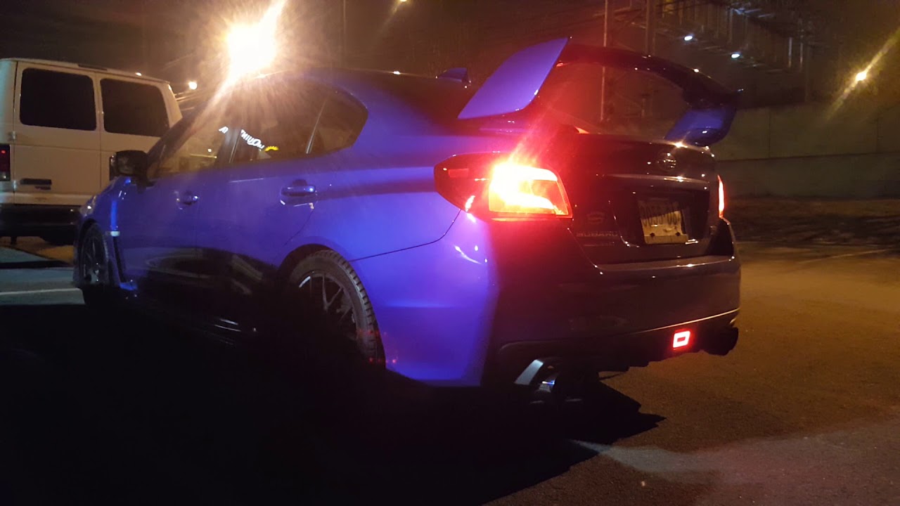 2015 Subaru STI Invidia catted downpipe & R400 cat-back exhaust - YouTube