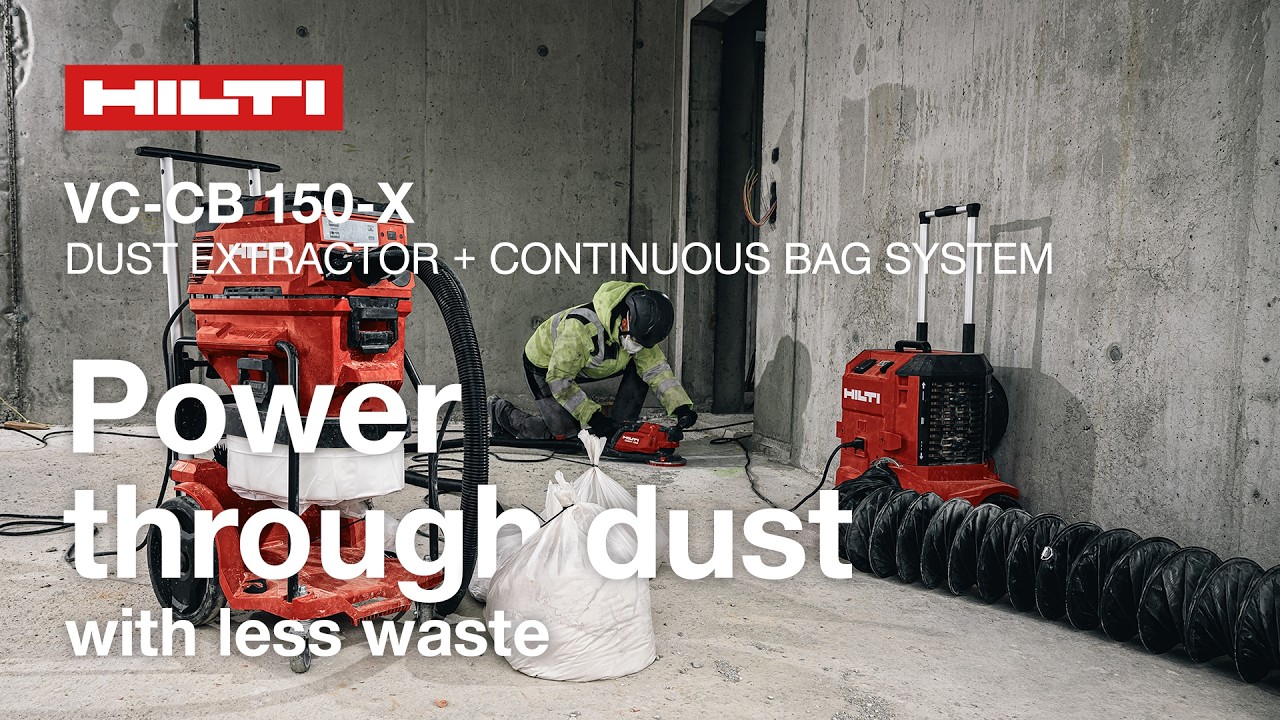 Hilti VC 150 Dust Extractor + VC-CB Continuous Bag System - Power ...