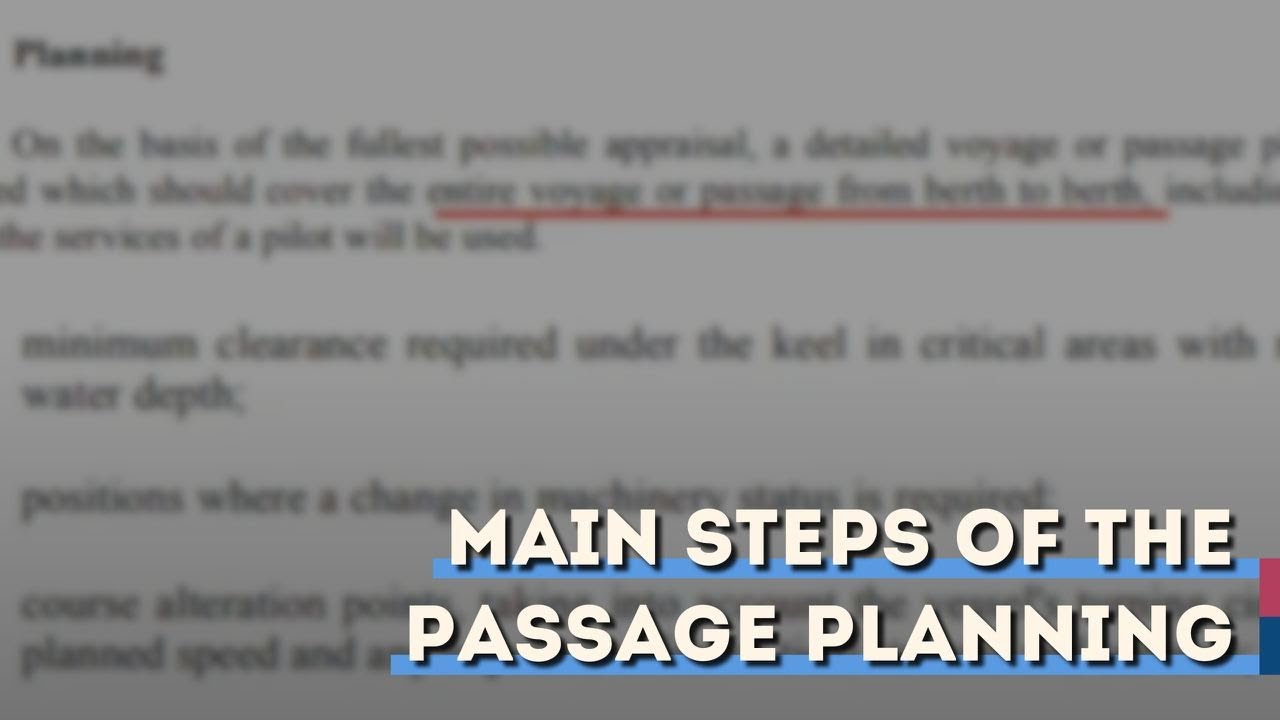 Main steps of the passage planning - YouTube
