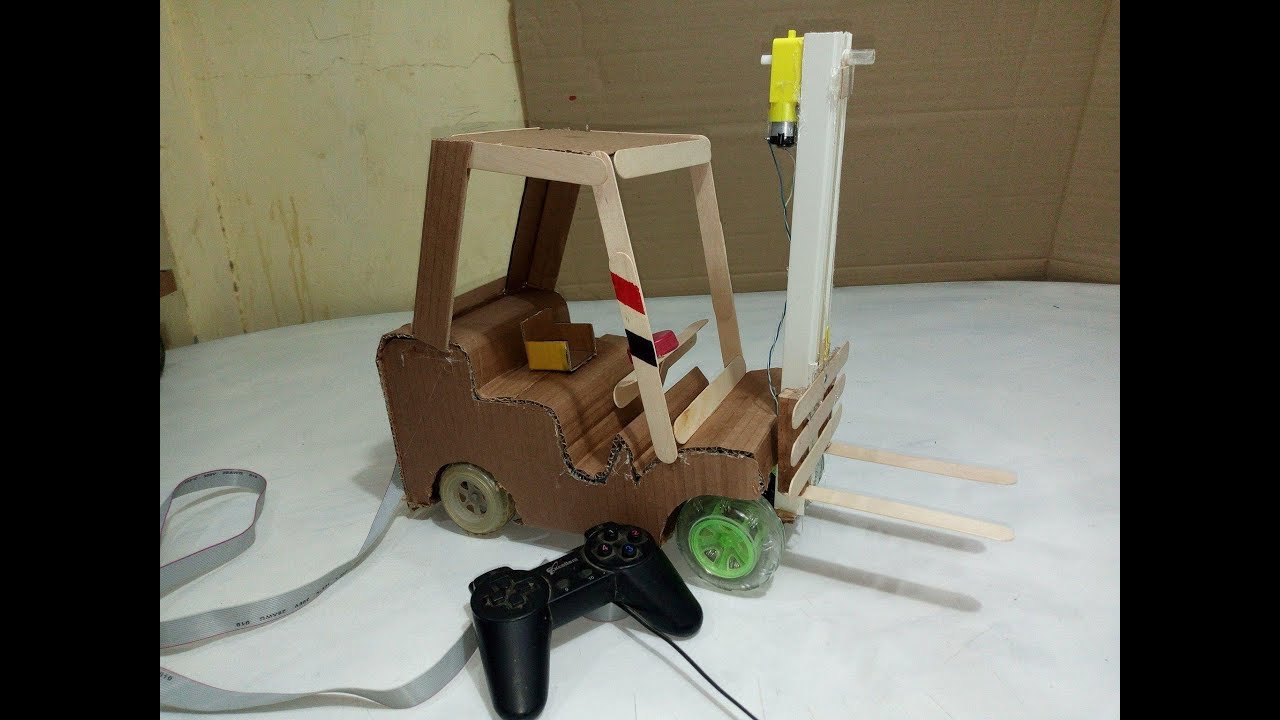 How To Make A Forklift | DIY creative toys - YouTube