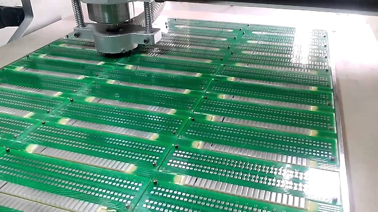 PCB CNC routing - YouTube