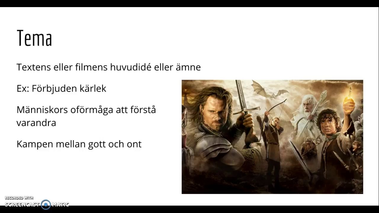 Tema och motiv i fiktivt berättande - YouTube