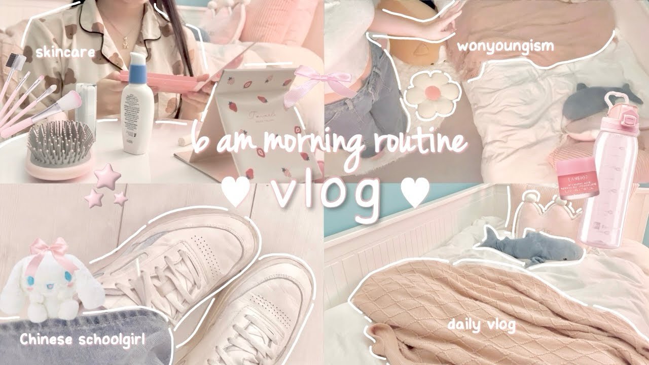 6am vlog 🎀🦈 | top student’s morning routine, wonyoungism, cozy + cute ...