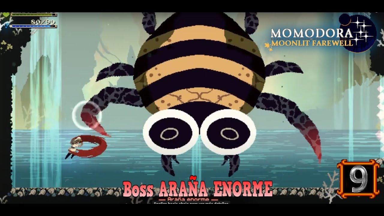 Momodora: Moonlit Farewell |9| Boss Araña enorme y colgante ...