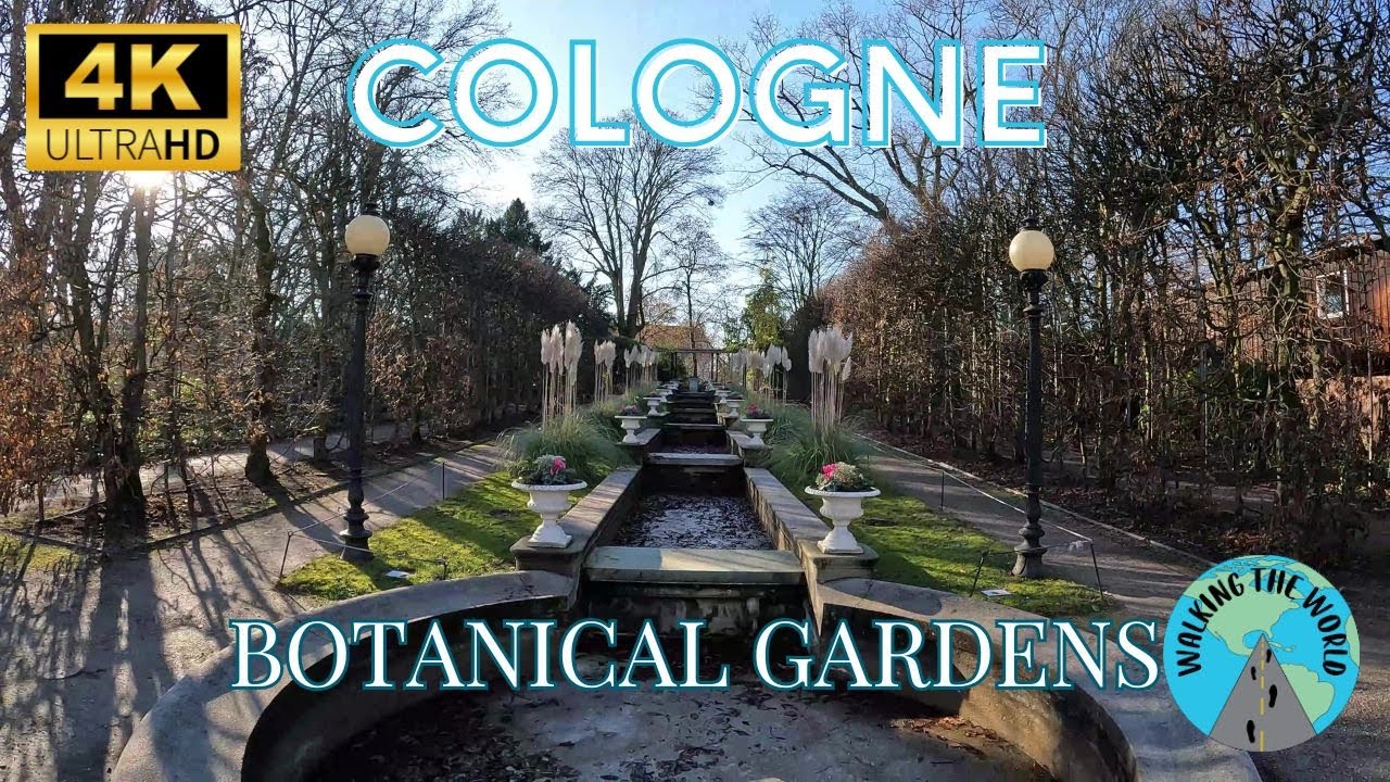 Botanical Gardens Cologne 4k walking tour video December in Cologne ...