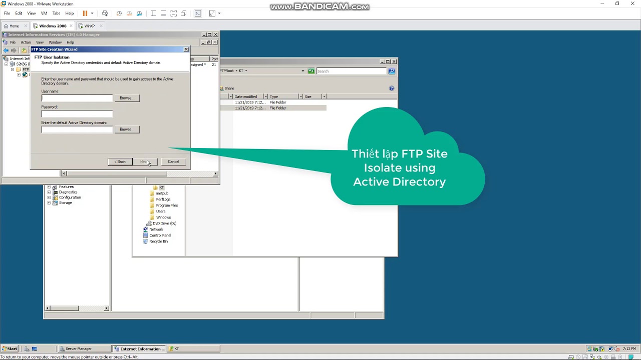 Configuring Ftp User Isolation Active Directory Youtube