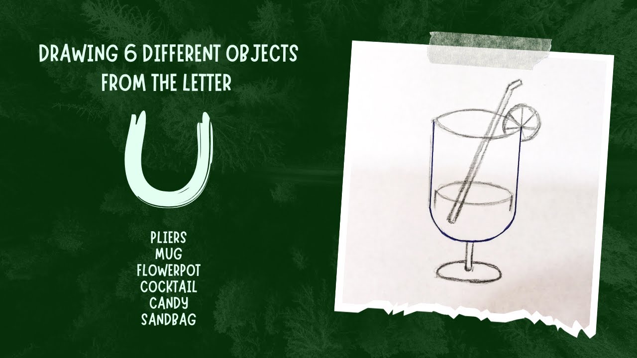Drawing 6 different objects from the letter U - YouTube
