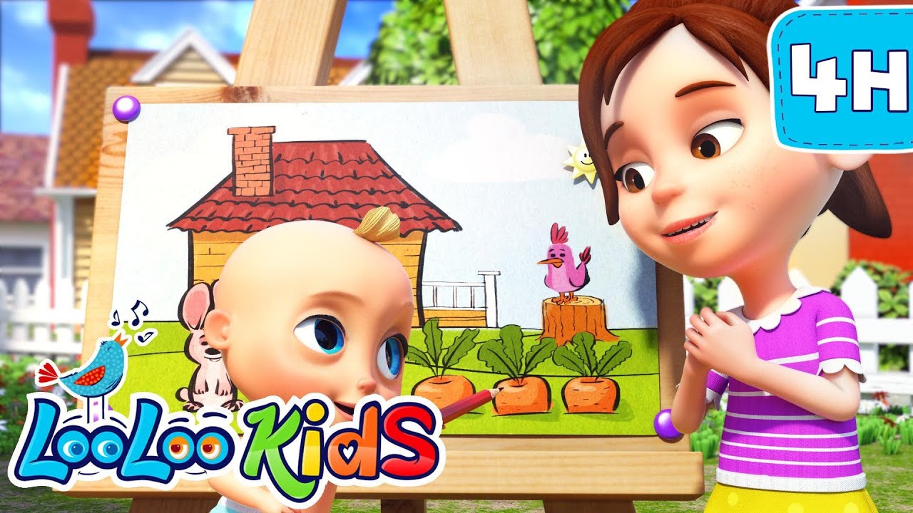 Drawing Song - S3EP29 - 4 Hour Musical Fun - LooLoo Kids Songs for Kids ...
