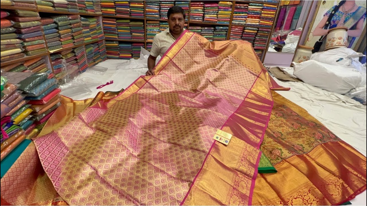 chickpet Bangalore wholesale silk sarees||Single saree courier ...