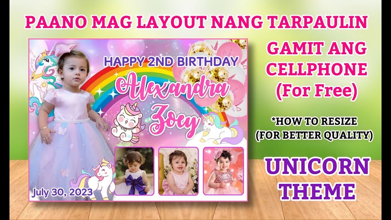 TARPAULIN LAYOUT GAMIT ANG CELLPHONE - YouTube