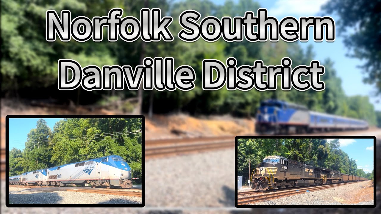 Freight and Amtrak trains on the Norfolk Southern Danville District in ...